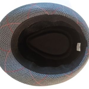 Accessories | New Gray Red And Black Plaid Fedora | Poshmark